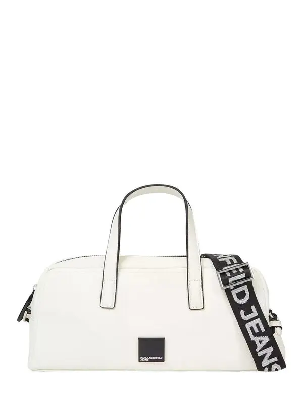 Karl Lagerfeld Logo-patch Bowling Bag - Neutrals