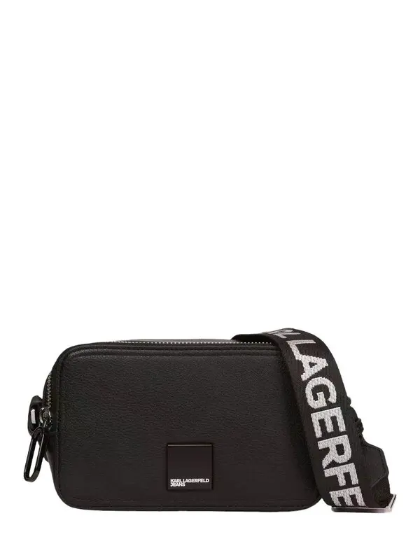 Karl Lagerfeld Camera Bag With Logo Plaque - Black