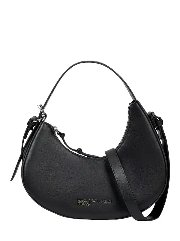 Karl Lagerfeld Crescent Shoulder Bag - Black