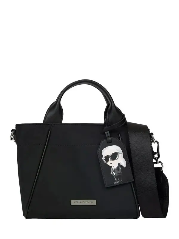 Karl Lagerfeld Ikonik Karl Canvas Tote Bag - Black