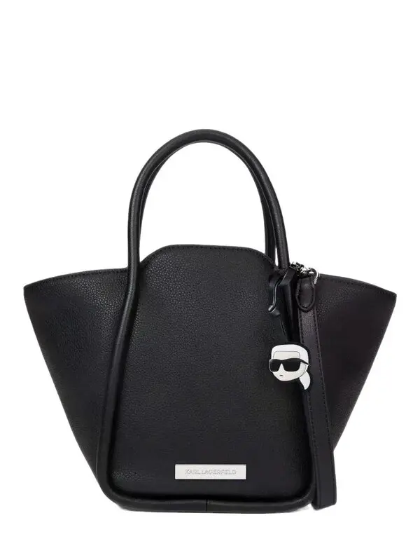 Karl Lagerfeld Ikon Pebble Small Tote Bag - Black