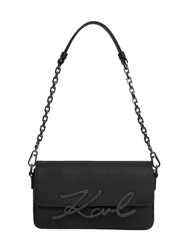 Karl Lagerfeld K/signature Chain Shoulder Bag - Black