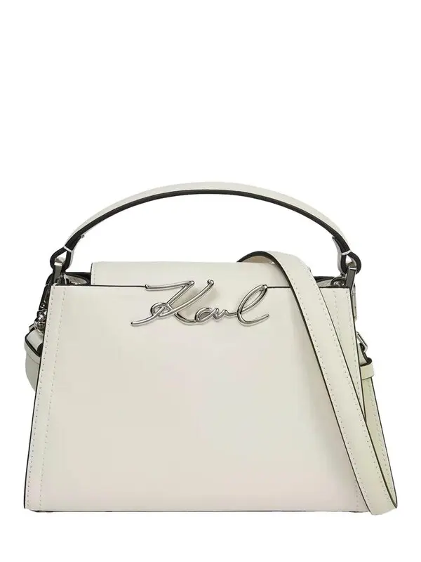 Karl Lagerfeld Signature Top-handle Crossbody Bag - Neutrals
