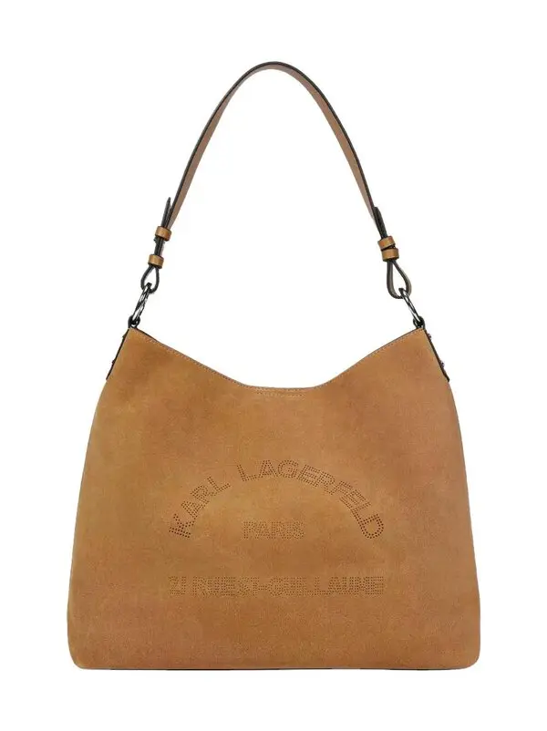 Karl Lagerfeld K/daily Suede Shoulder Bag - Neutrals