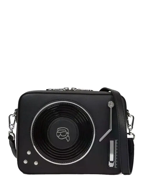 Karl Lagerfeld Ikon Record Player Crossbody Bag - Black