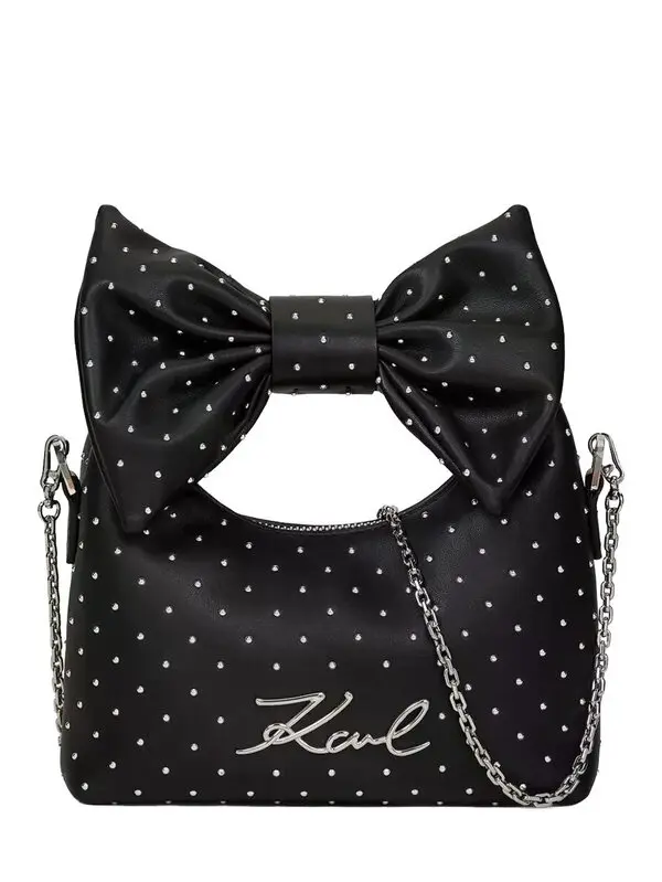 Karl Lagerfeld K/soiree Signature Bow Crossbody Bag - Black