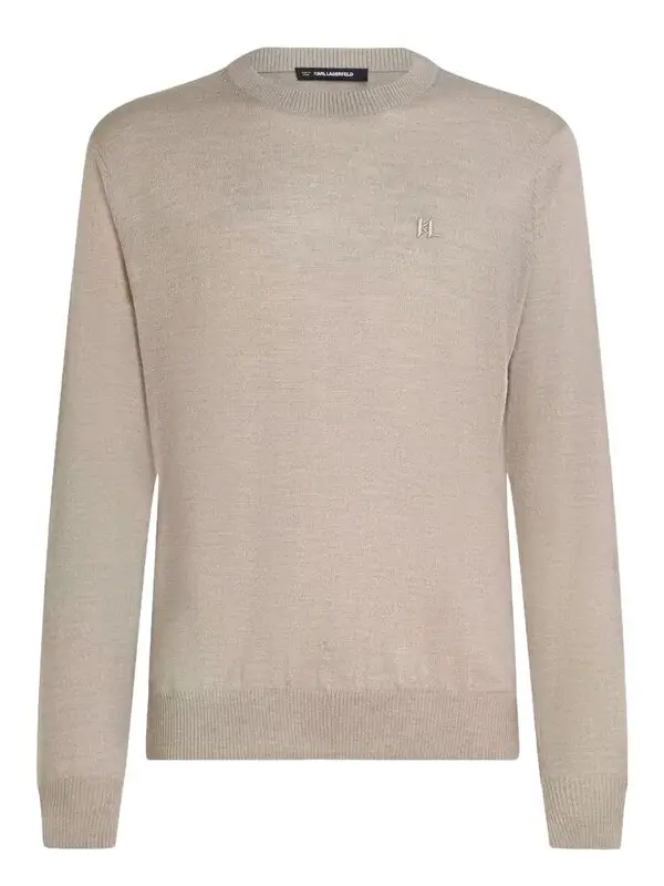 Karl Lagerfeld Merino Wool Sweater - Neutrals