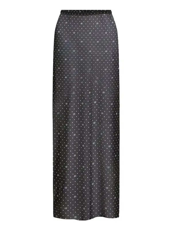 Karl Lagerfeld Polka-dot Mesh Pareo - Black