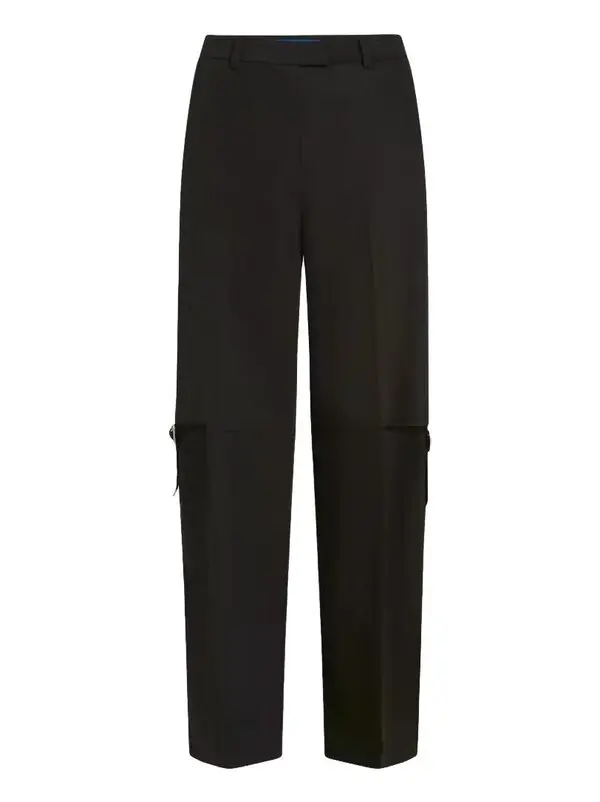 Karl Lagerfeld Buckle-fastening Cut-out Trousers - Black