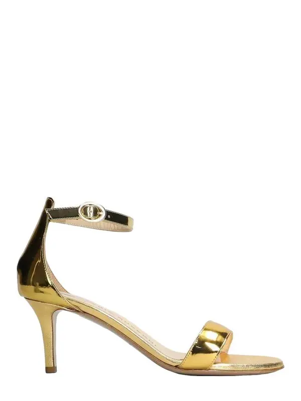 FABIO RUSCONI Metallic-effect Ankle Strap Sandals - Gold