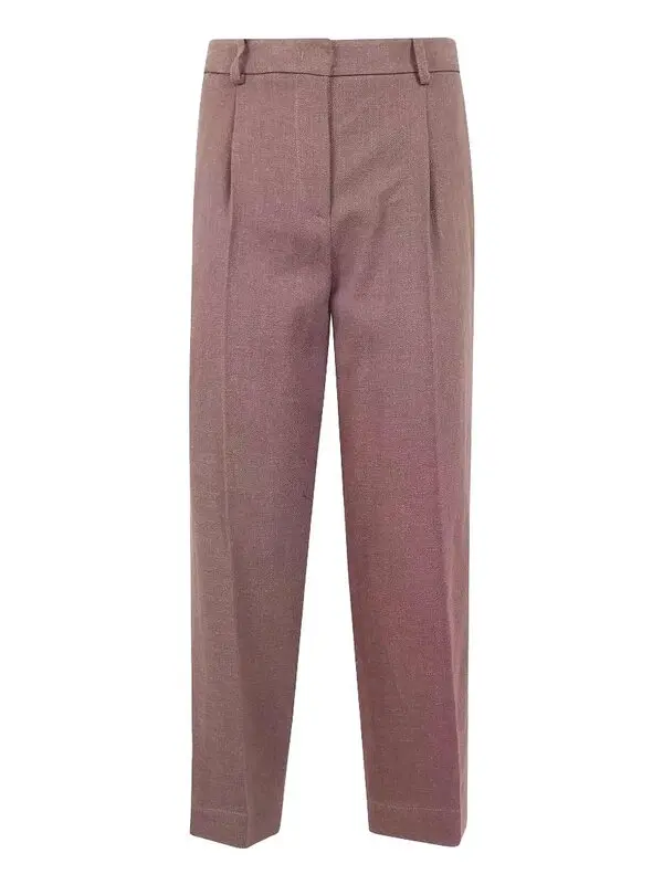DRHOPE Pleated Tapered Trousers - Pink