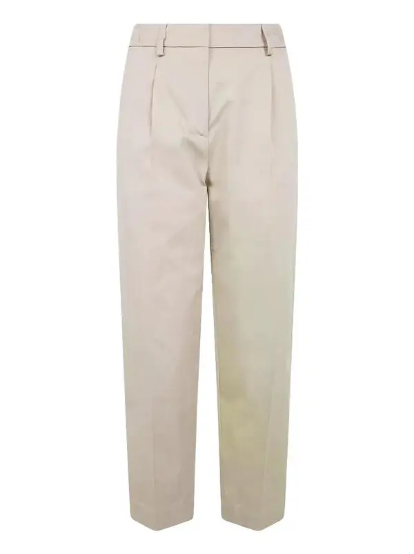 DRHOPE Pleated Elasticated-waist Trousers - Neutrals