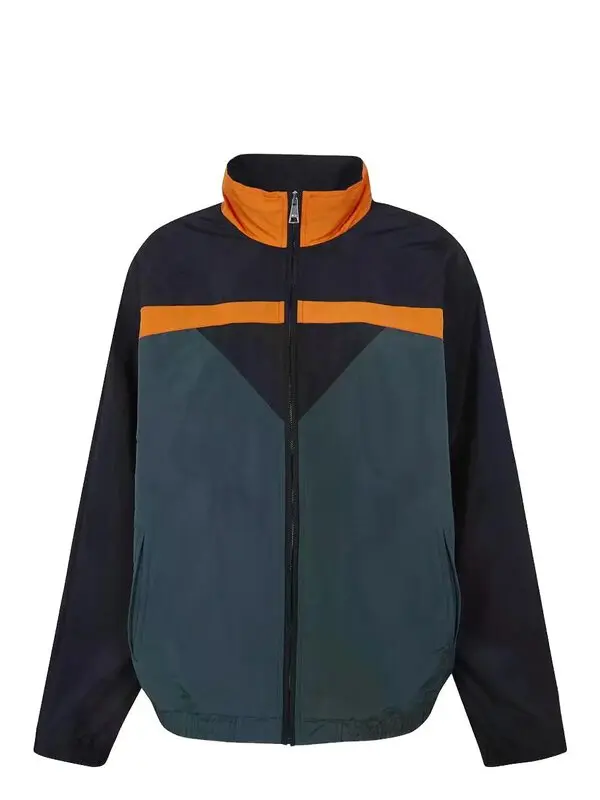 N°21 Colour-block Zip-up Bomber Jacket - Green