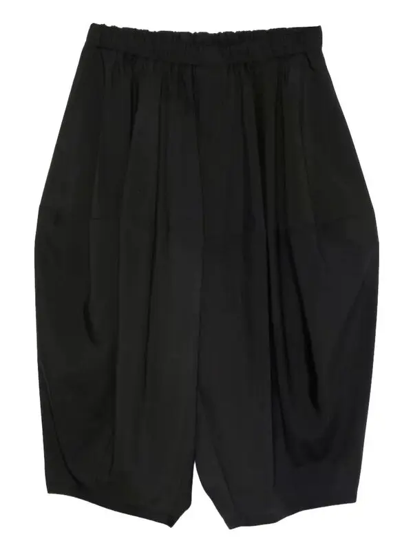 Comme Des Garçons Elasticated Waistband Drop-crotch Trousers - Black