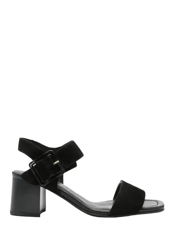 ARA Buckled Ankle Strap Sandals - Black