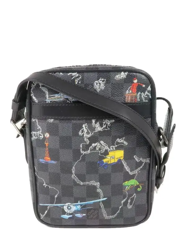 LOUIS VUITTON Damier Graphite Danube Cross Body Bag - Black