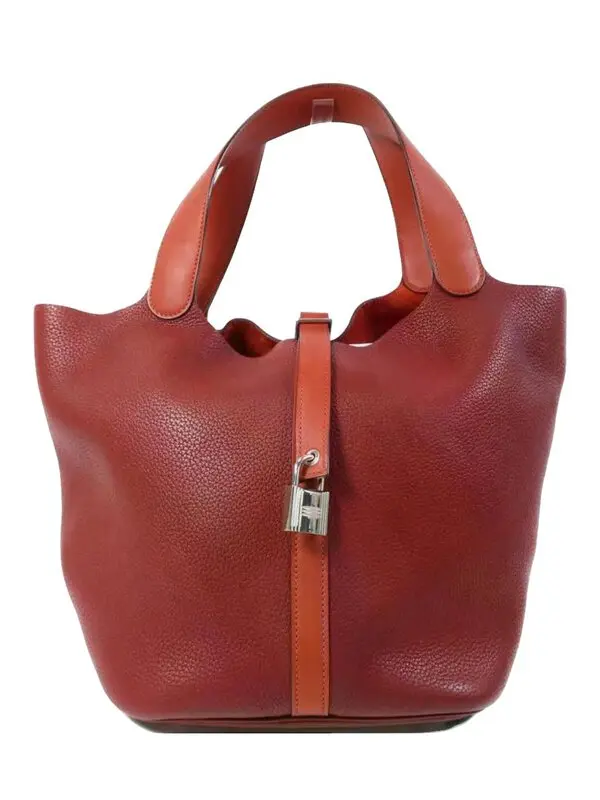 Hermès Gm Picotin Leather Tote Bag - Red