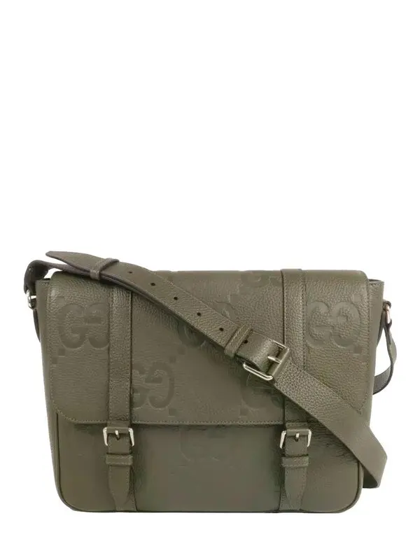 Gucci Jumbo Gg Messenger Bag - Green