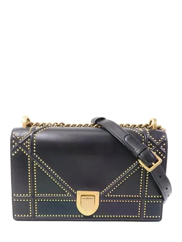 Dior Diorama Studded Shoulder Bag - Black