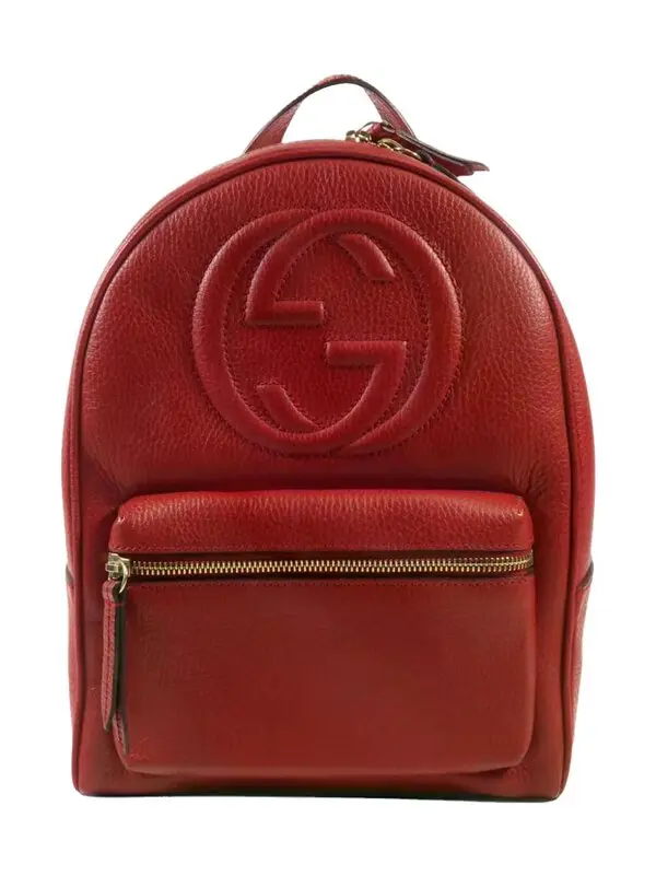 Gucci Gg Embossed Backpack - Red