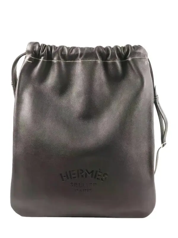 Hermès Evercolor Leather Backpack - Black