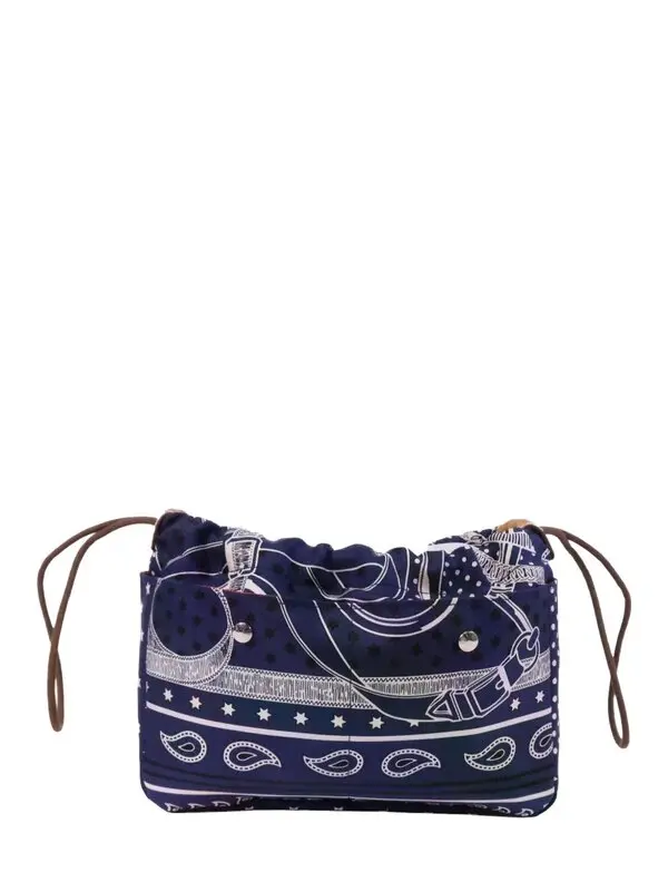 Hermès Printed Silk Clutch Bag - Blue