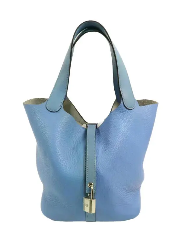 Hermès 2015 Mm Picotin Tote Bag - Blue