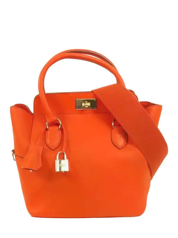 Hermès Toolbox 20 Leather Tote Bag - Orange
