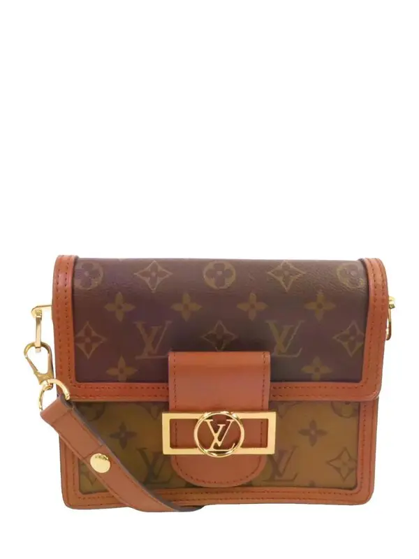 LOUIS VUITTON Mini Dauphine Monogram-pattern Two-way Clutch Bag - Brown