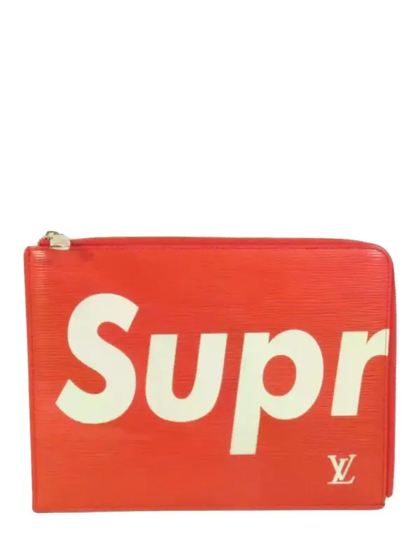 LOUIS VUITTON X Supreme Jules Gm Epi Clutch Bag - Red