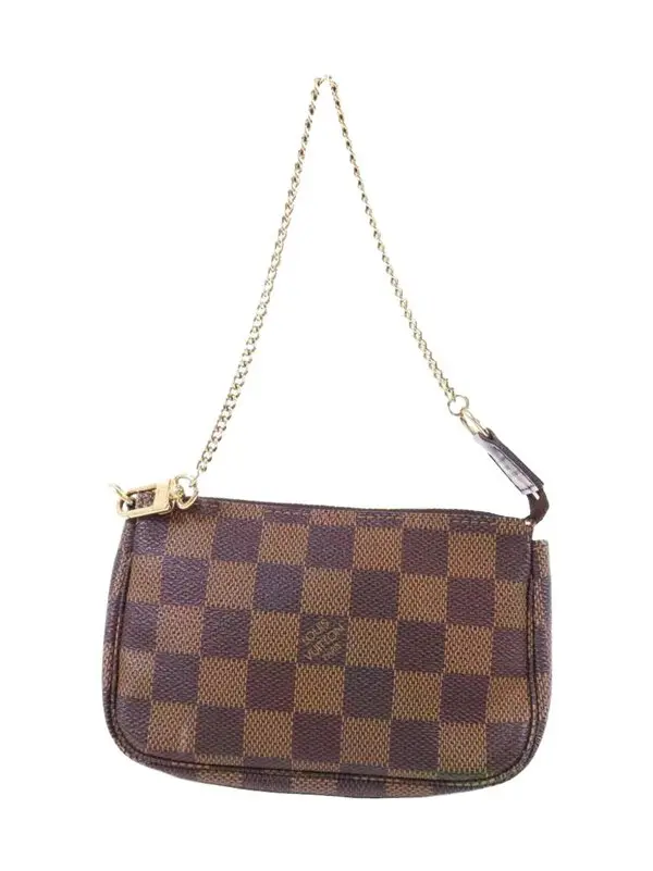 LOUIS VUITTON Mini Damier Pochette Accessoires Shoulder Bag - Brown