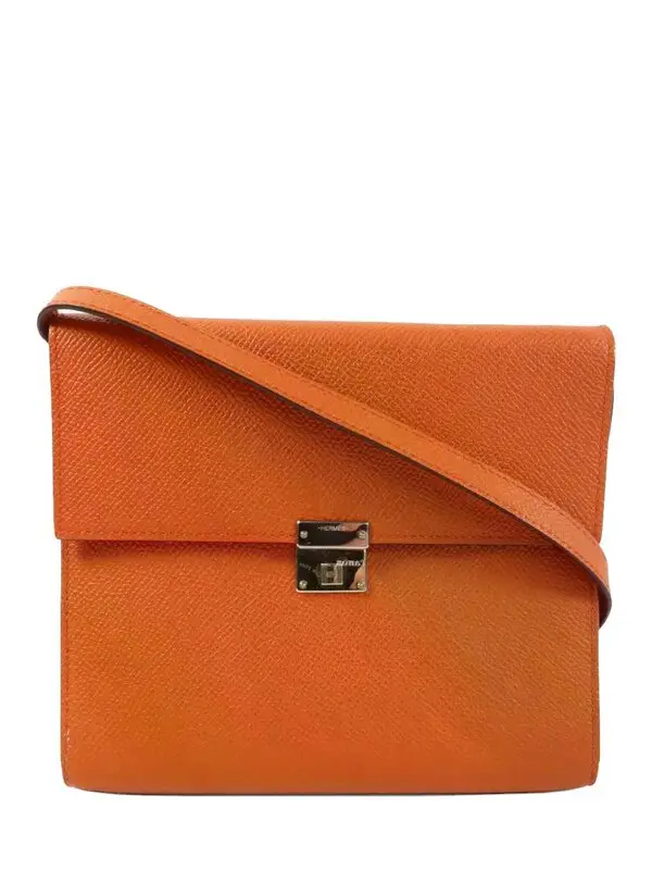 Hermès Clic 16 Leather Shoulder Bag - Orange