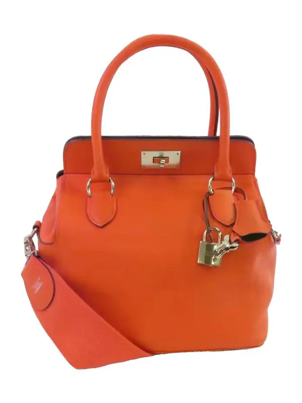Hermès Toolbox 20 Leather Tote Bag - Orange