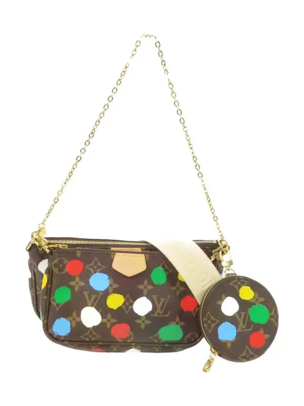 LOUIS VUITTON Monogram Yayoi Kusama Multi Pochette Shoulder Bag - Brown