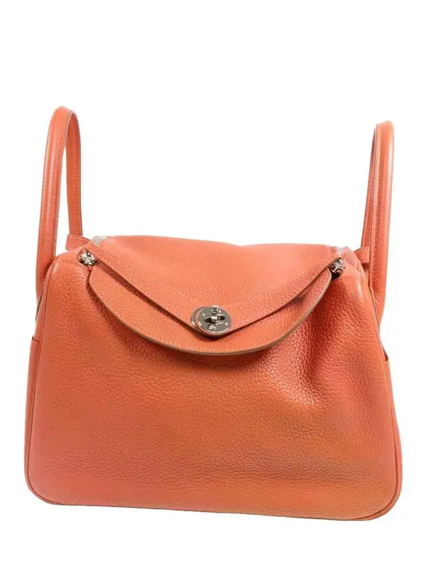 Hermès Lindy 30 Leather Tote Bag - Orange