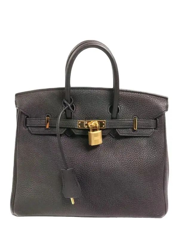 Hermès 25 Birkin Togo Leather Bag With Gold-tone Hardware - Black