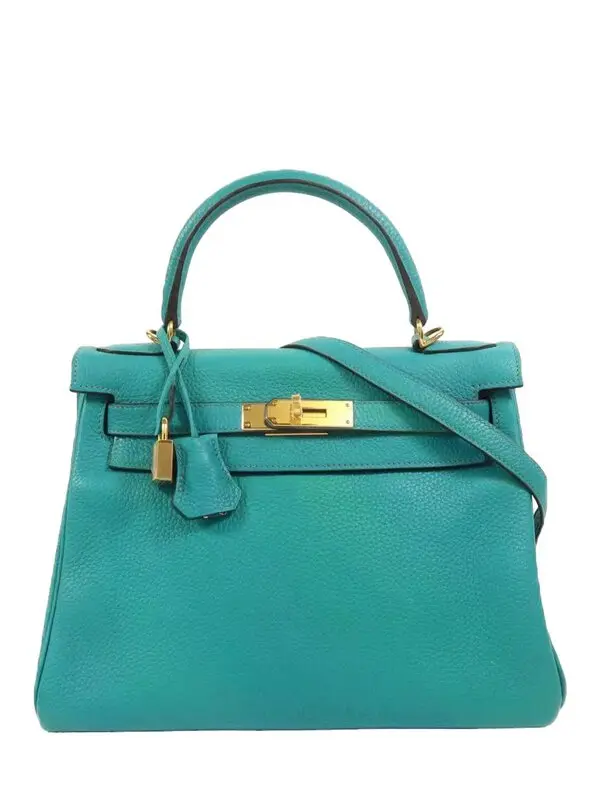 Hermès Kelly 28 Leather Tote Bag - Blue