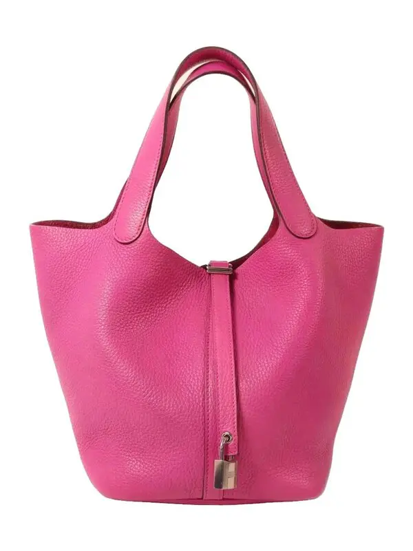 Hermès 2018 Mm Picotin Clemence Leather Tote Bag - Pink