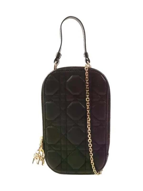 Dior Quilted Chain-strap Phone Bag - Black