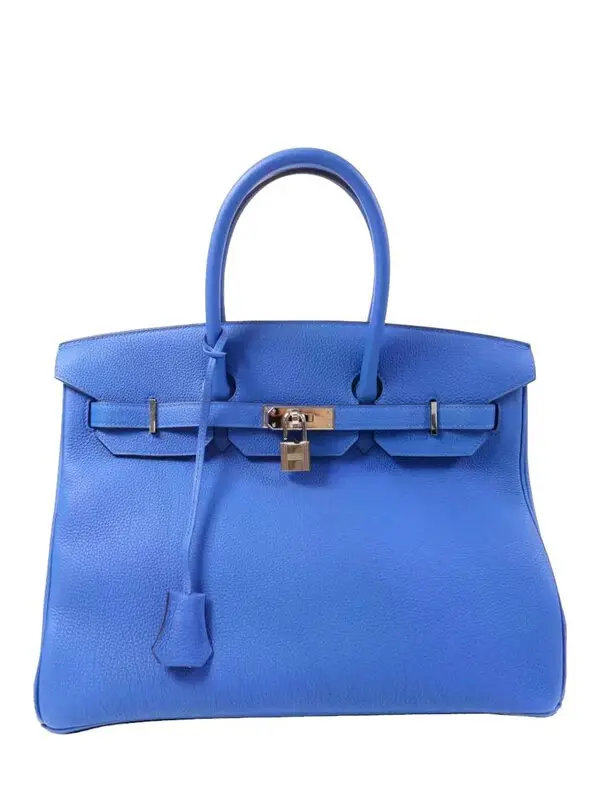 Hermès 35 Birkin Togo-leather Tote Bag - Blue