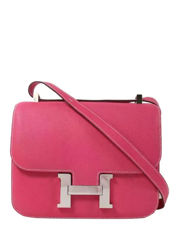Hermès Constance Leather Shoulder Bag - Pink