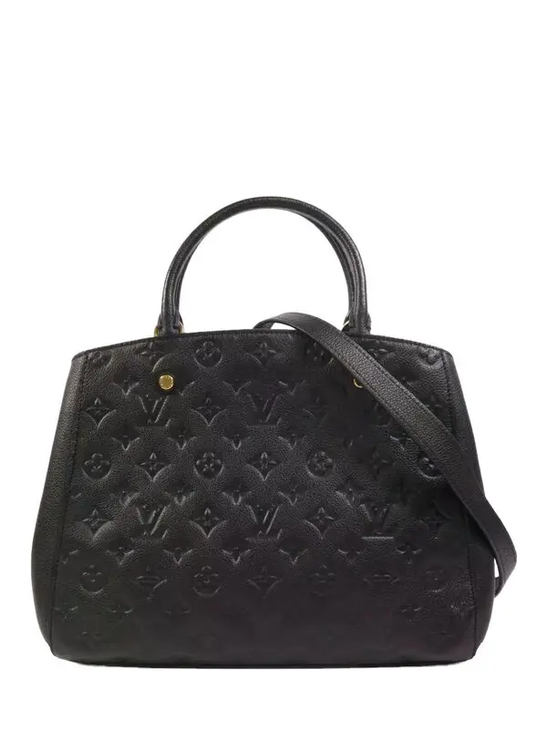 LOUIS VUITTON Monogram Empreinte Montaigne Mm Shoulder Bag - Black