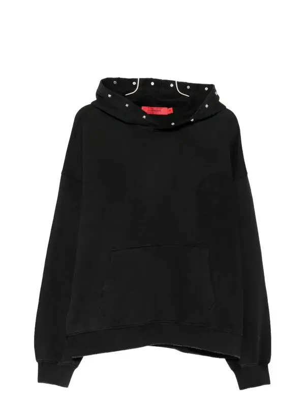 ACUPUNCTURE 1993 Stud-embellished Jersey Hoodie - Black