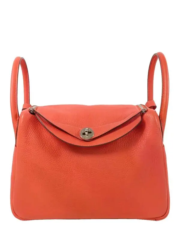 Hermès Lindy 30 Leather Tote Bag - Orange