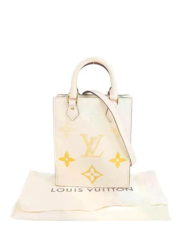 LOUIS VUITTON Petit Sac Plat Calfskin Tote Bag - Neutrals