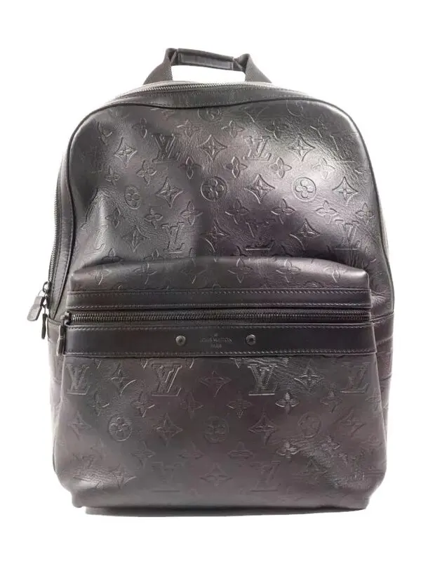 LOUIS VUITTON Monogram Embossed Leather Backpack - Black