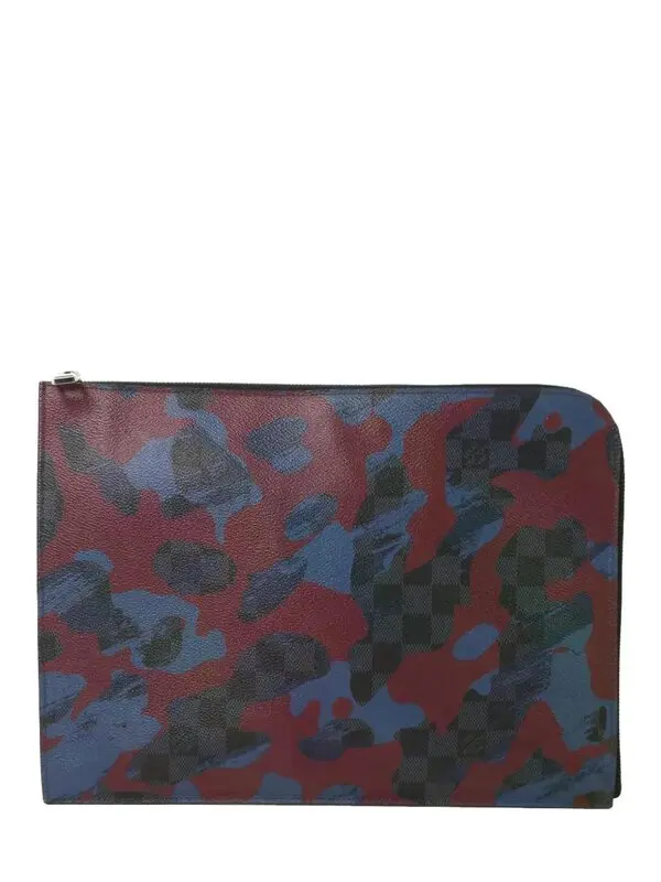 LOUIS VUITTON Gm Pochette Jour Damier Graphite Clutch Bag - Red