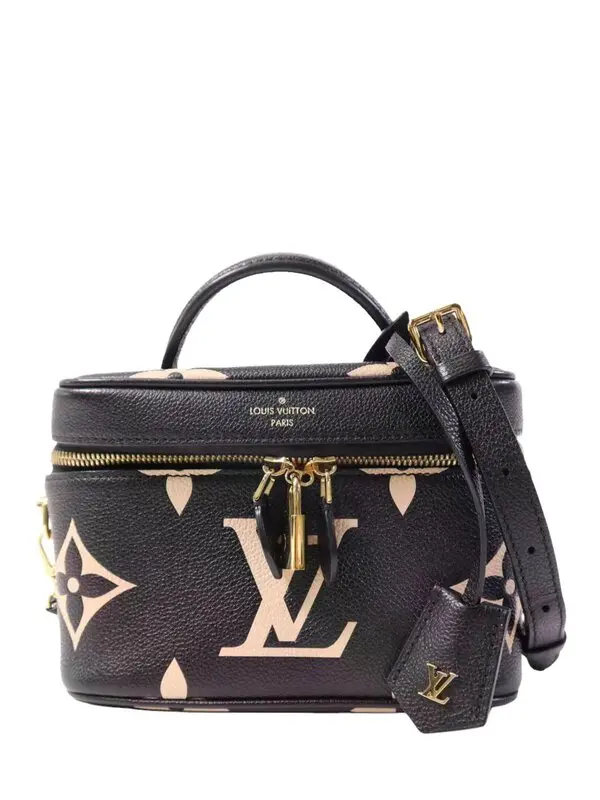 LOUIS VUITTON Monogram Empreinte Vanity Pm Leather Hand Bag - Black