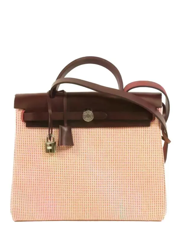 Hermès Pm Herbag Canvas Handbag - Red