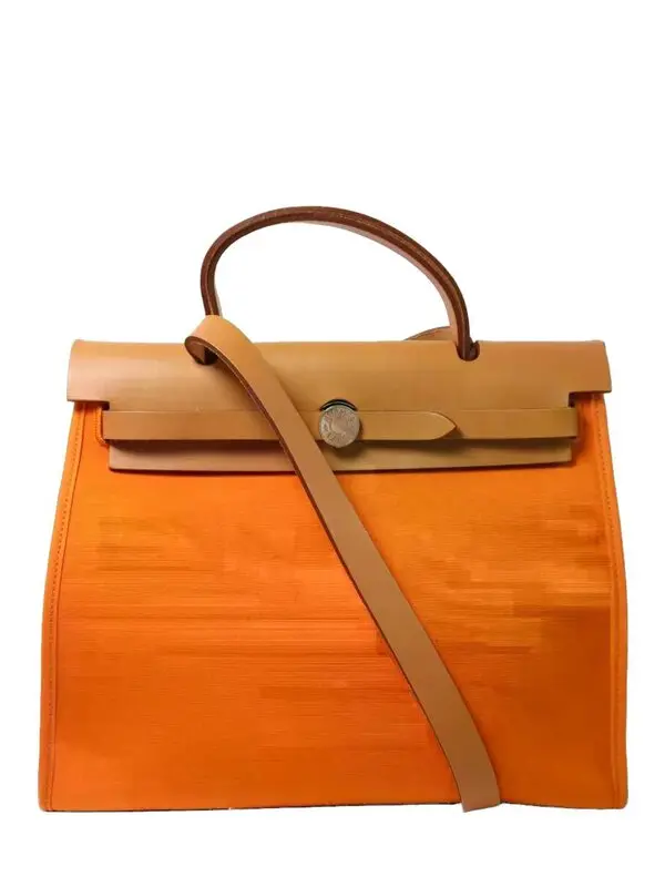 Hermès Herbag 2 Way Canvas Tote Bag - Orange